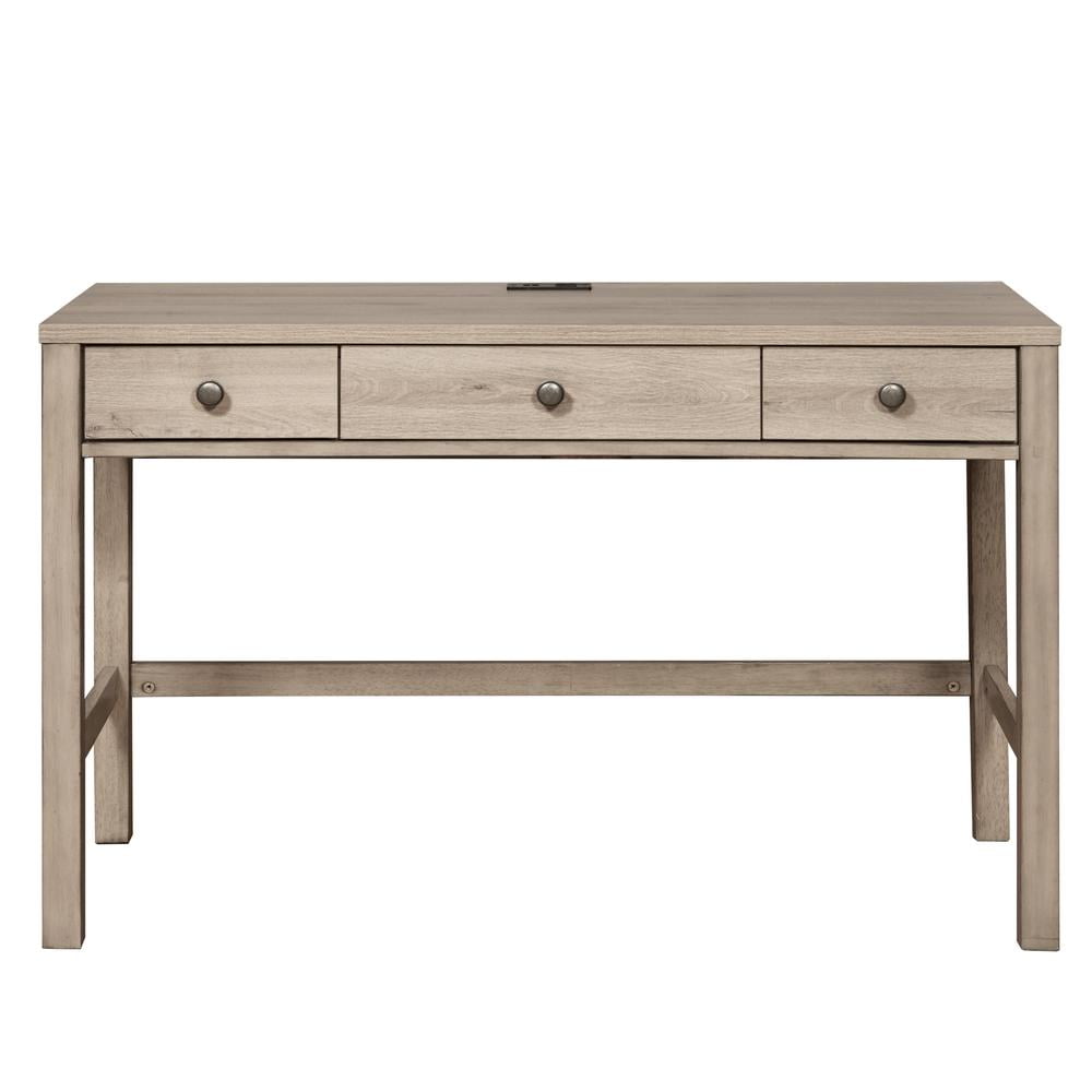 Kids Three Drawer USB Charging Desk in Brown Finish by Samuel Lawrence ...