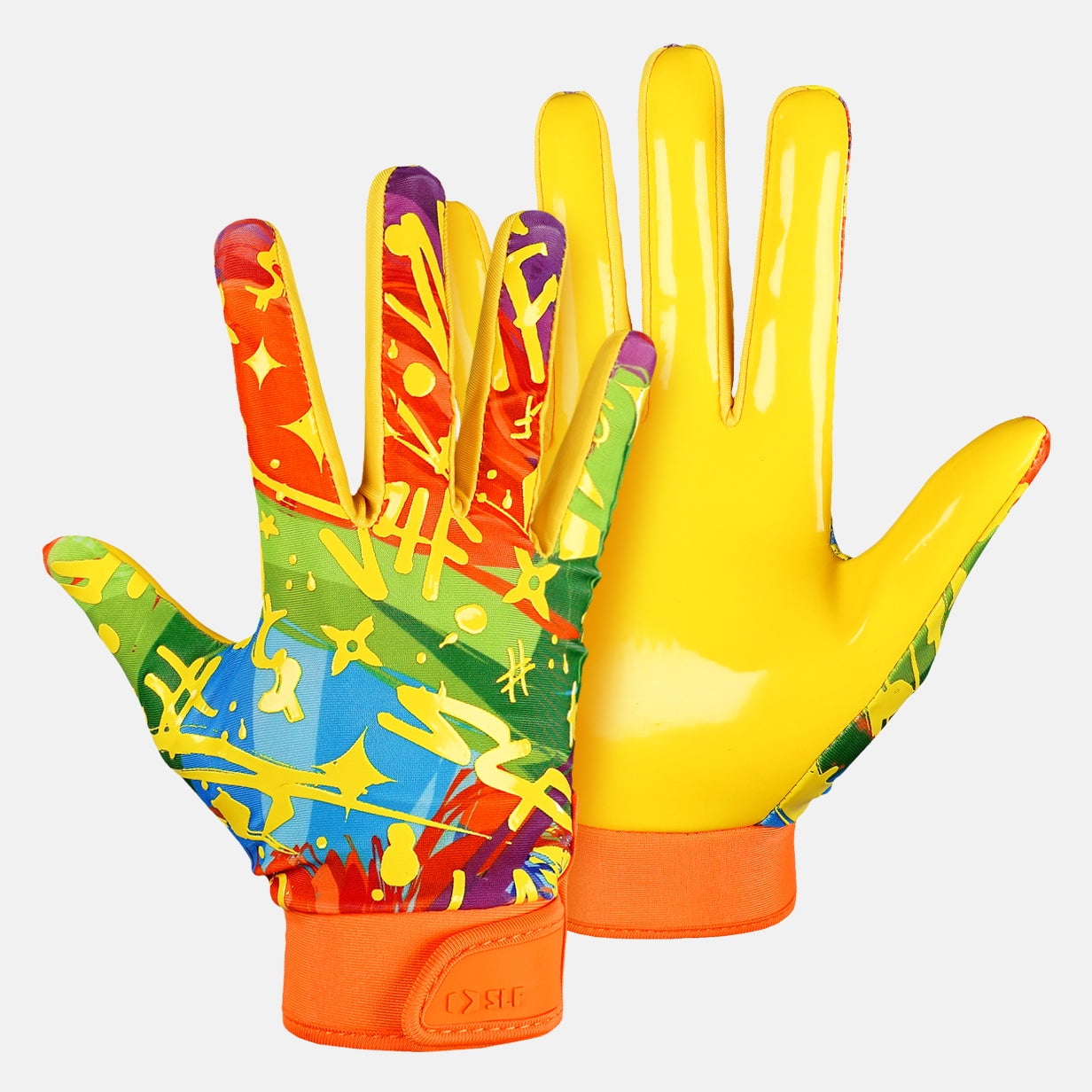 SLF Milan Colorful Sticky Football Receiver Gloves - Walmart.com