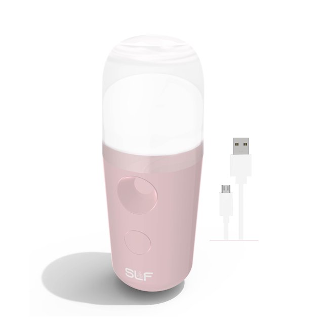 SLF Mini Nano Facial Mister, Rechargeable Face Mist Steamer, Pink, 1.5 ...