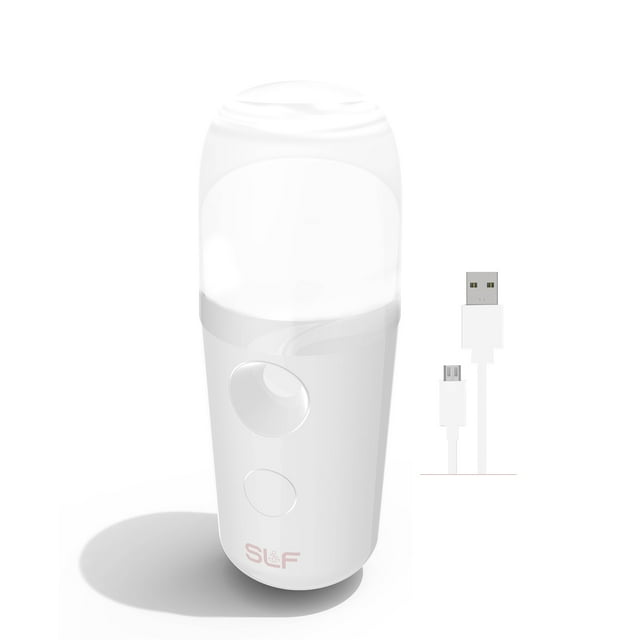 SLF Mini Nano Facial Mister, White, Rechargeable Face Mist Steamer ...