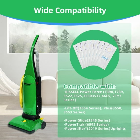 SLFR-16 Pack Style 7 Replacement Vacuum Bags Fit for Bissell PowerForce ...