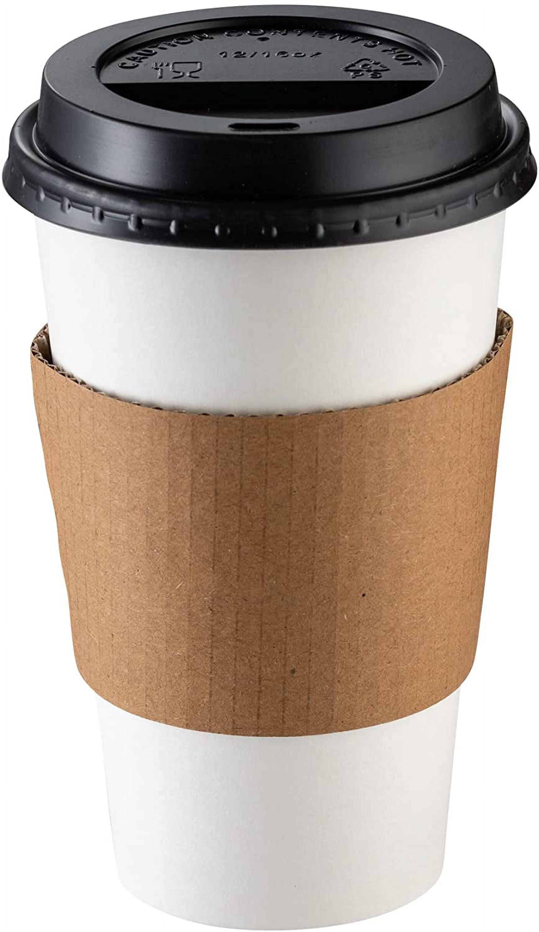 SLFR-[16 oz. - 50 Sets Disposable Coffee Cups with Lids and sleeves ...