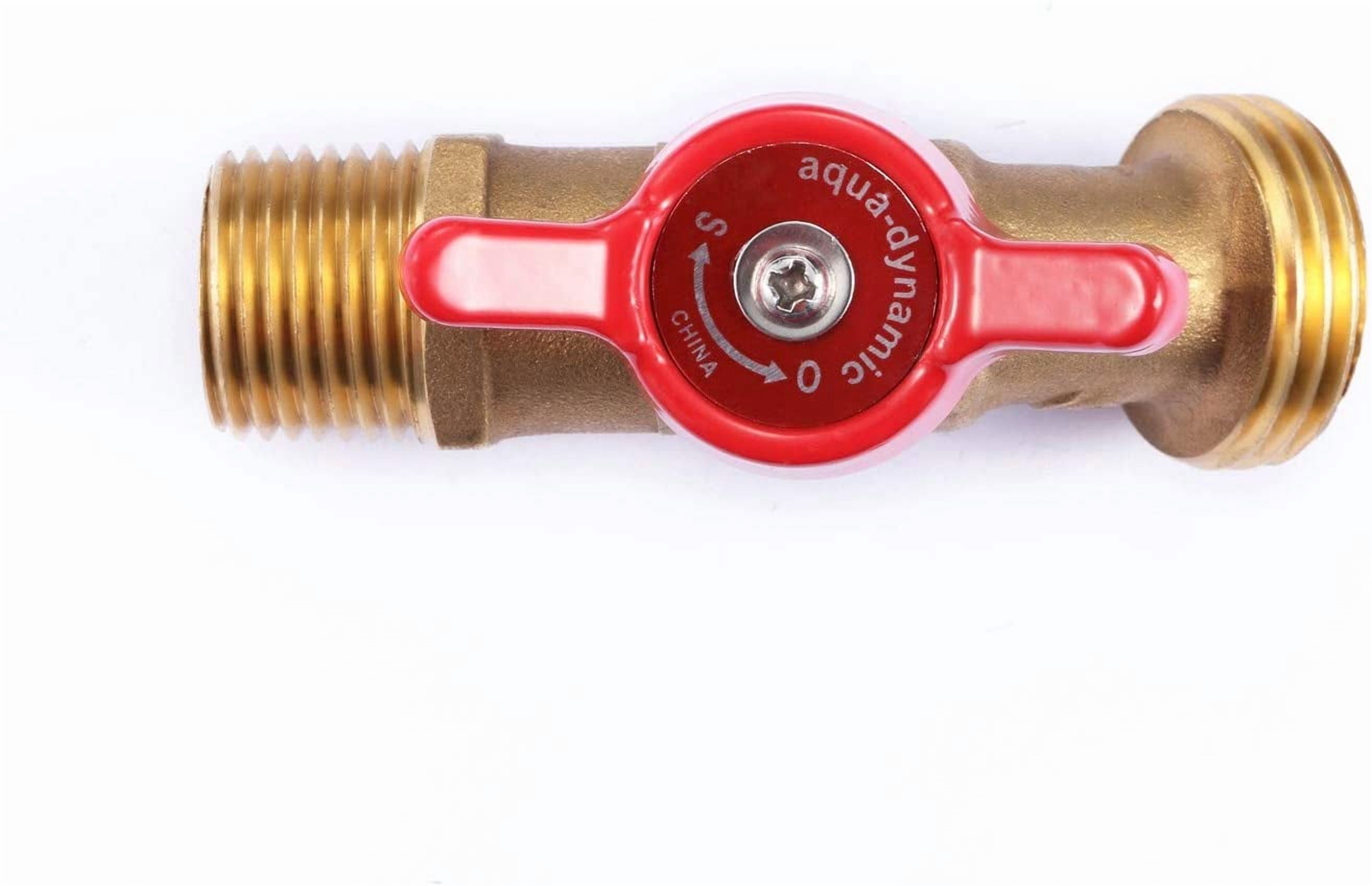 SLFR-2 PCS Heavy Duty Brass Hose Elbow Stop Valve Hose Bibb Boiler ...