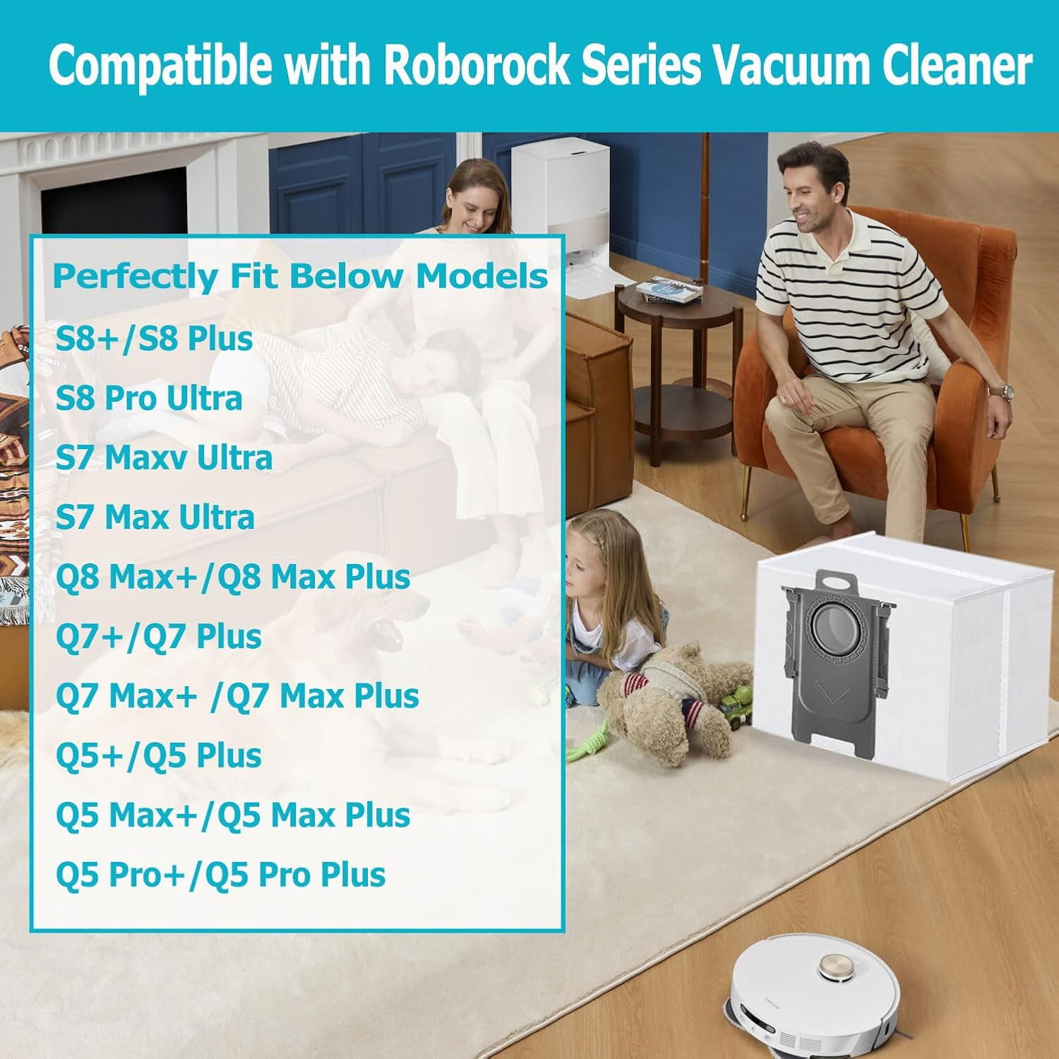 SLFR-20 Pack Dust Bag Compatible with Roborock Q7 M5+, Q10 S5+/Q10 X5 ...