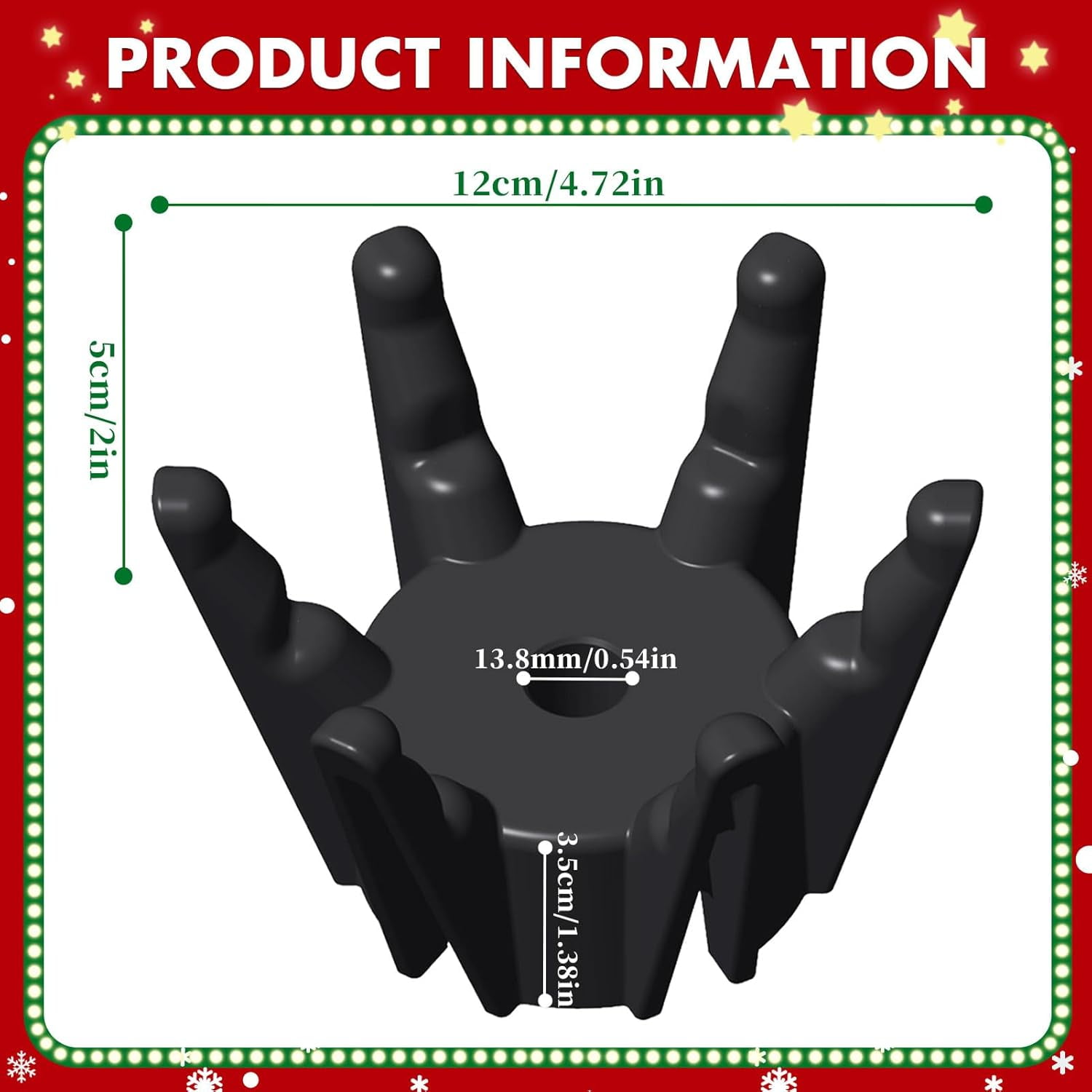 SLFR-2PCS Christmas Tree Flag Pole Mega Topper Light Hook for Hanging ...