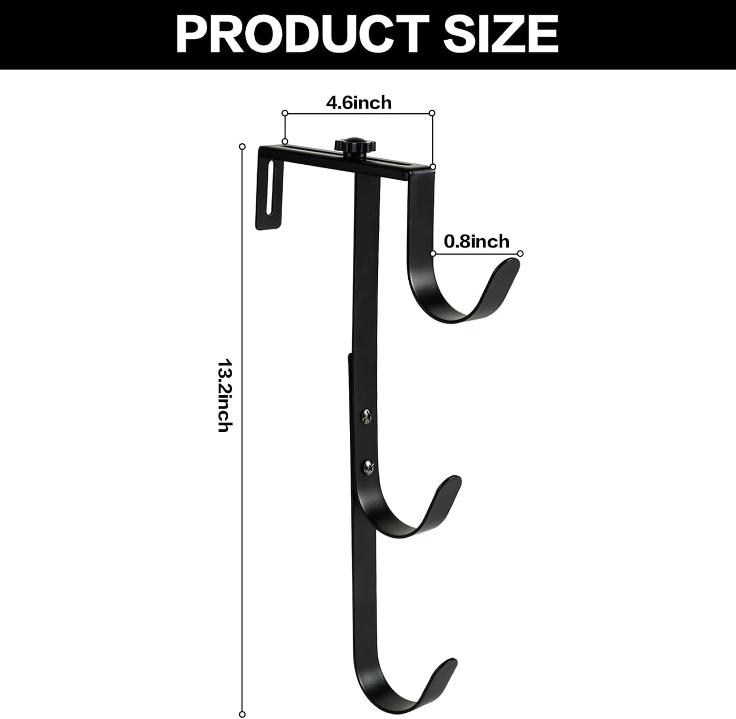 SLFR-2Pcs Black Pool Pole Hangers, Adjustable Heavy Duty Swimming Pool ...