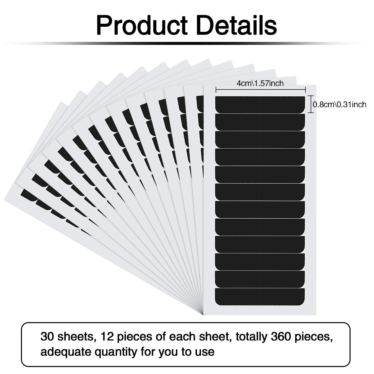 SLFR-360 Pcs Black Hair Extension Tape Tabs Bulk Double Sided Strong ...