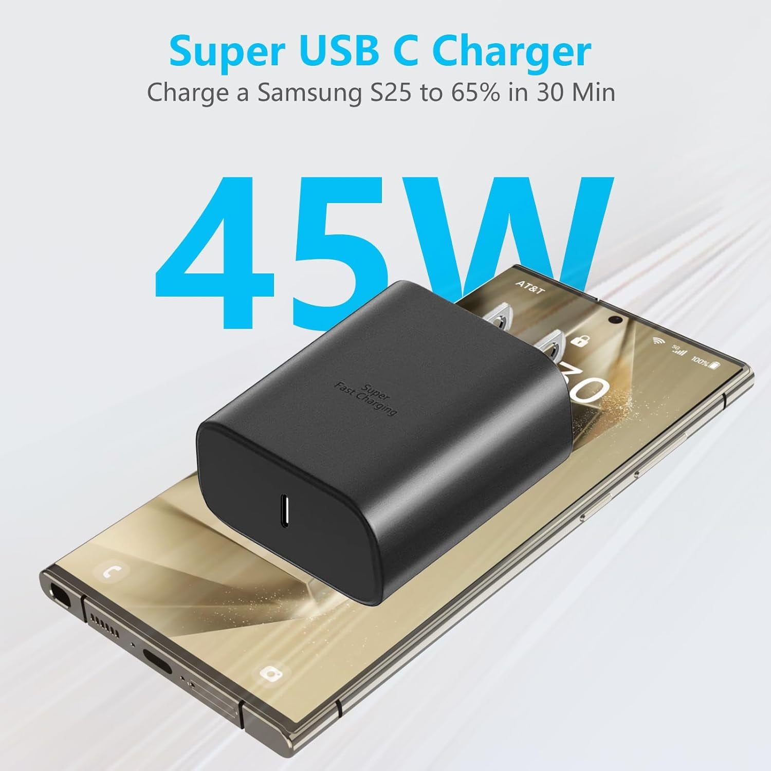 SLFR-45W Super Fast Type C Charger, 10FT Long USB C to C Cable with 45 ...
