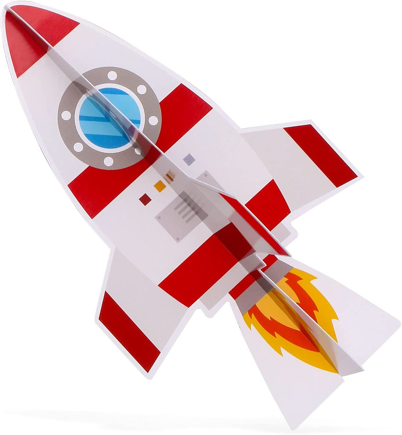 SLFR-6 Pieces Outer Space 3D Table Centerpiece Spaceship Rocket Shaped ...