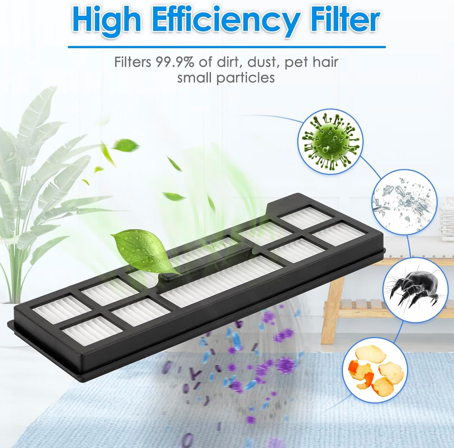 SLFR-(6 Pieces) X10 Pro Omni HEPA Filter Compatible with EUFY X10 Pro ...