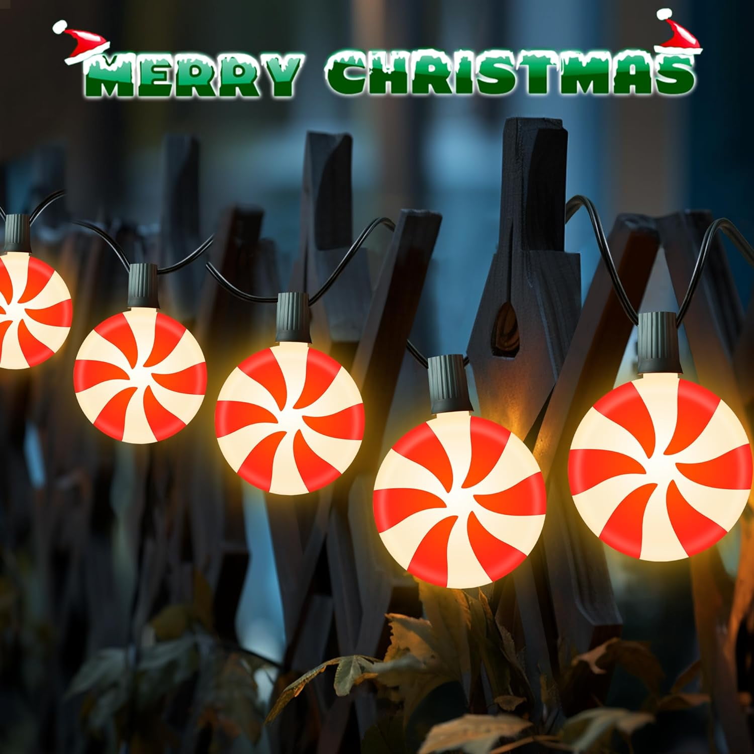 SLFR-Christmas Lollipop Pathway Lights for Garden Christmas Decoration ...