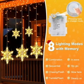 Battery Operated Snowflake Lights