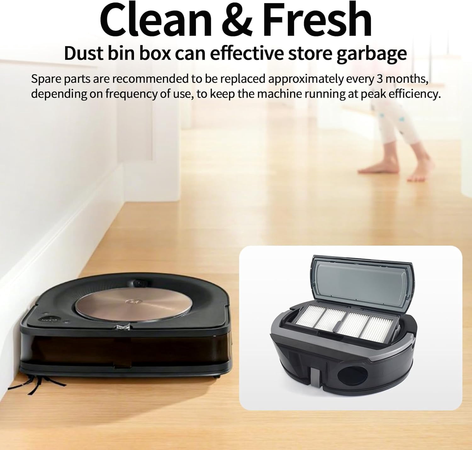 SLFR-Dust Collection Bin Box for IRobot Roomba S9/S9+/S9 Plus Vacuum ...