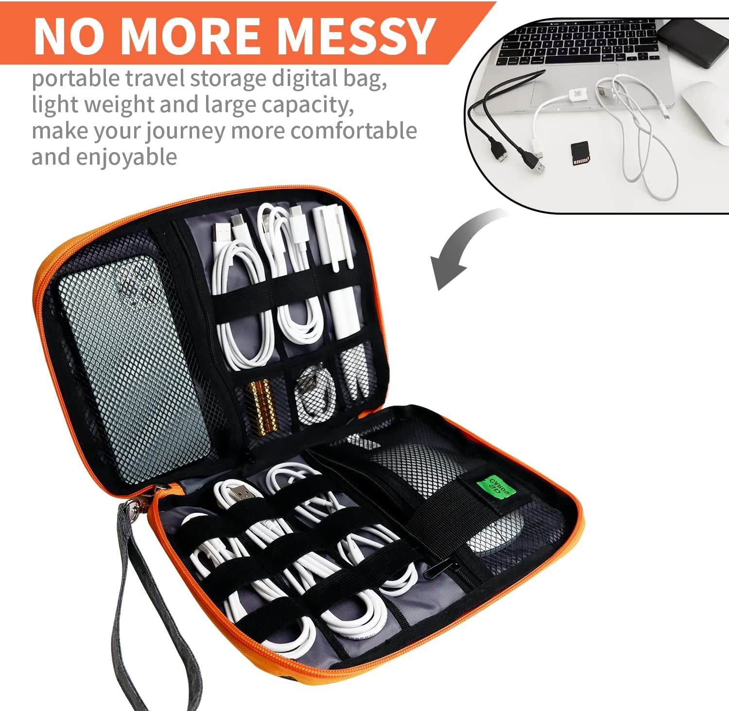 SLFR-Electronics Travel Organizer,Portable Waterproof Electronic Travel ...