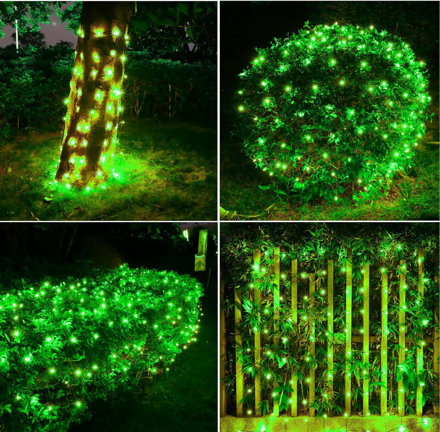 SLFR-LED Christmas Net Lights for Bushes Outdoor,100 LED 5ftx5ft ...