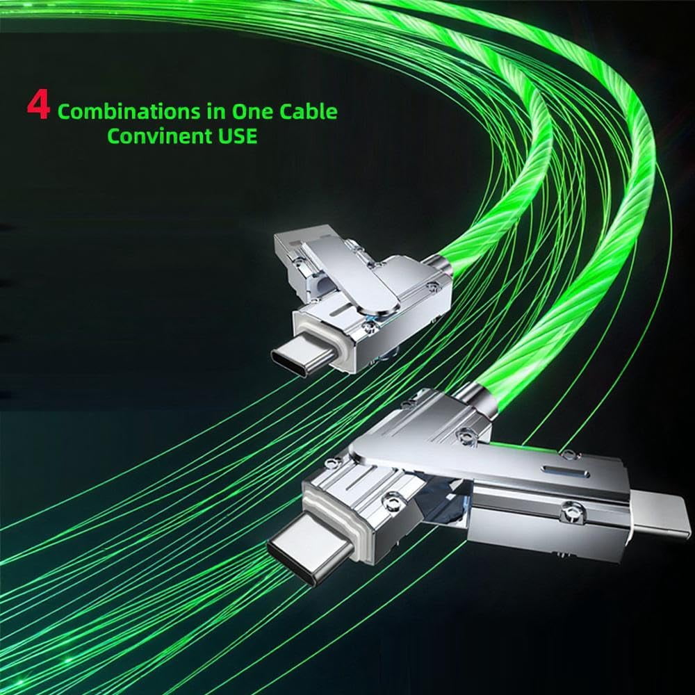 SLFR-Multi Connectors Fast Charging Cable 4 Combinations in One Cable ...