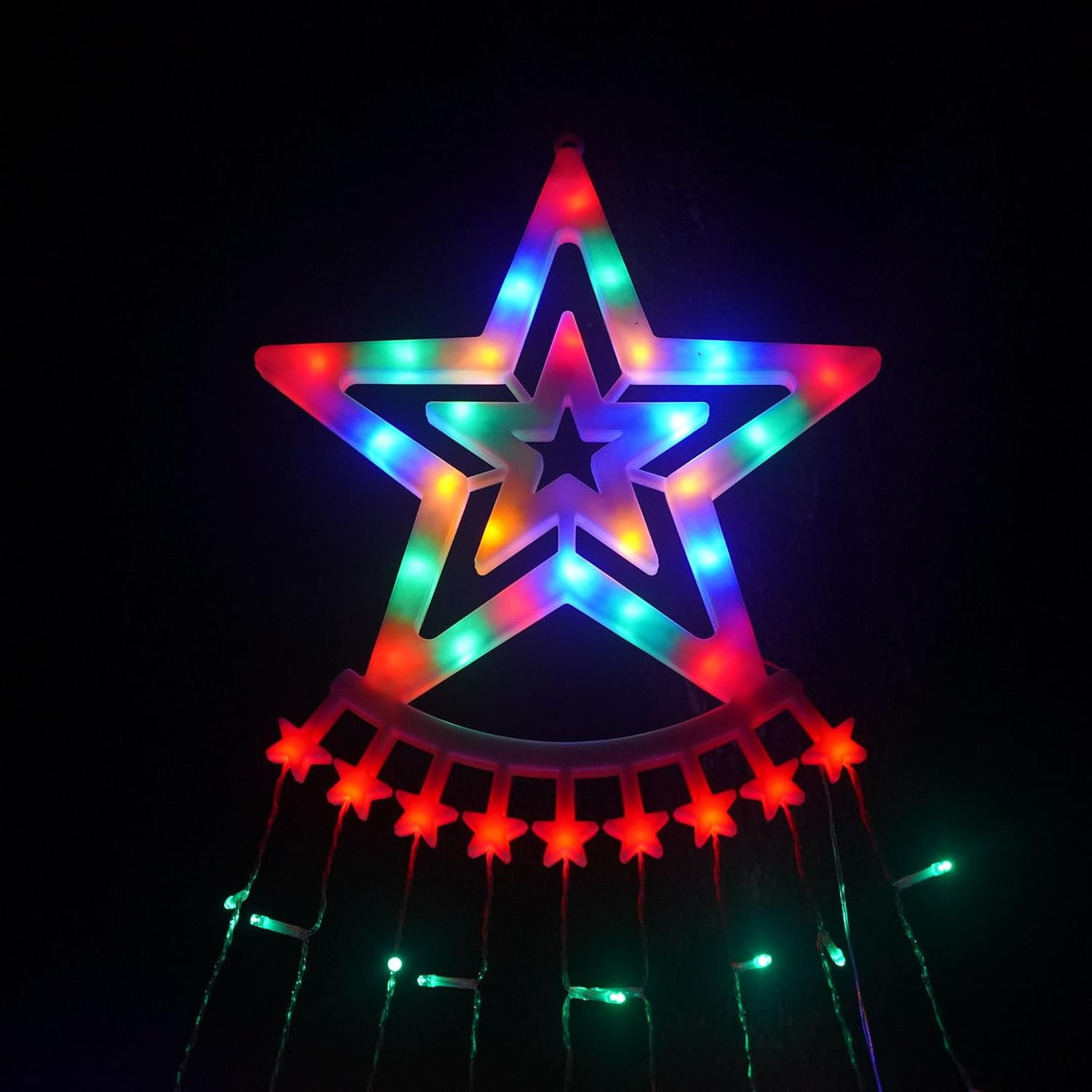 SLFR-Outdoor Christmas Decorations 350 LEDs Christmas Lights with 9 ...