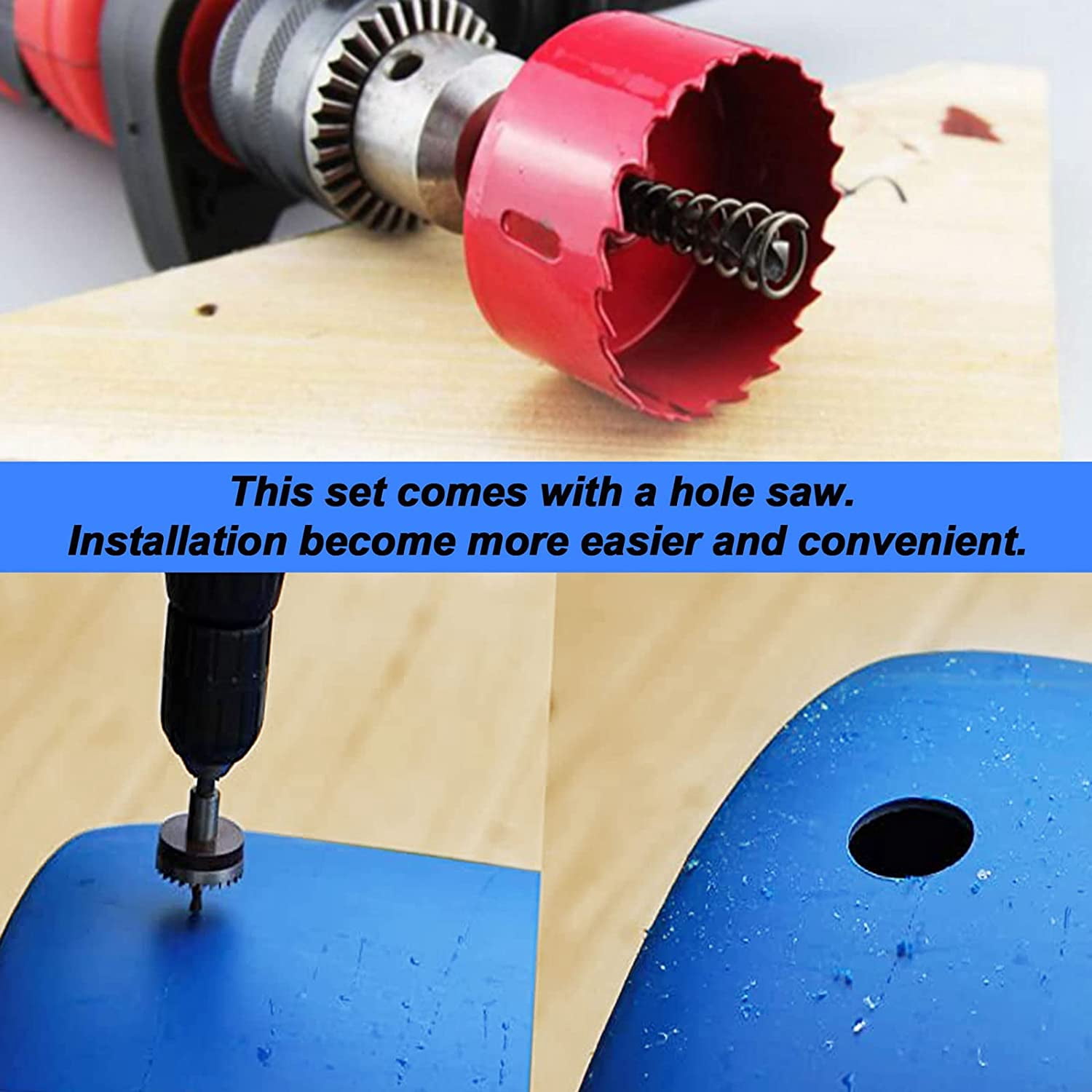 SLFR-Rain Barrel Spigot Kit with an Hole Saw Include PVC Bulkhead ...