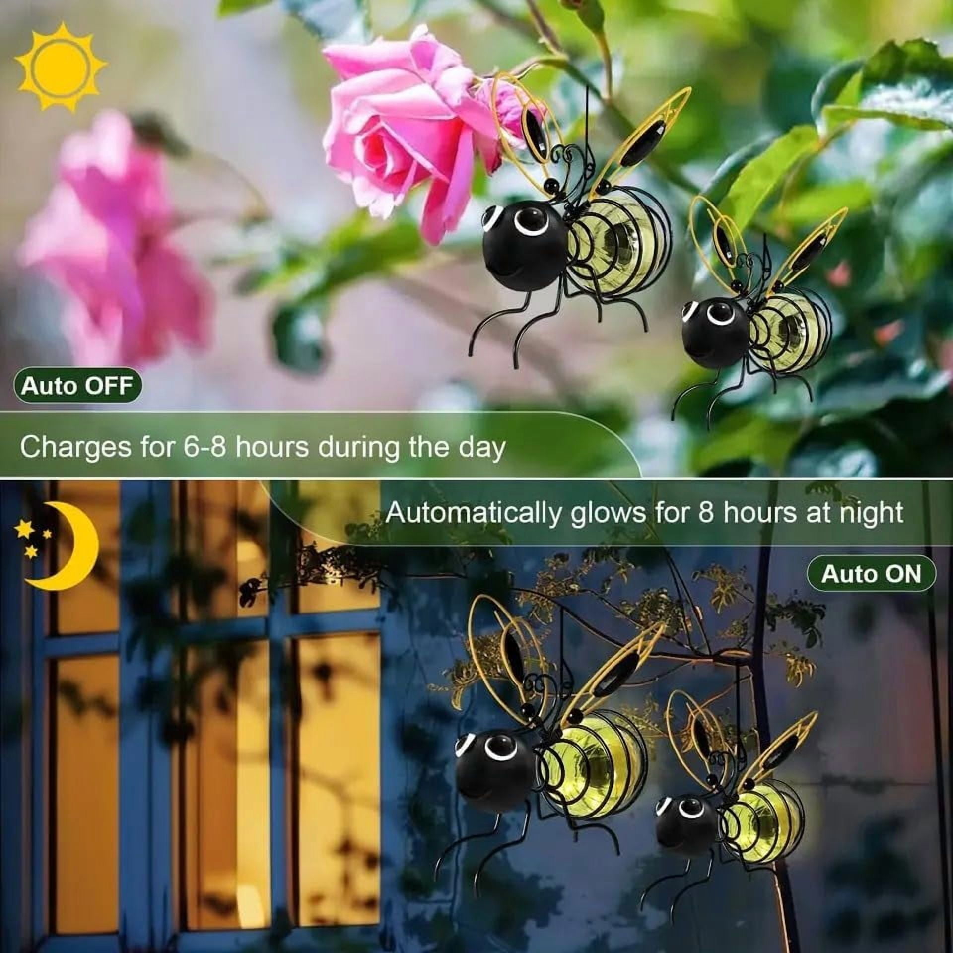 SLFR-Solar Bees Lights Outdoor, Hanging Bee Solar Garden Light,2025 New ...