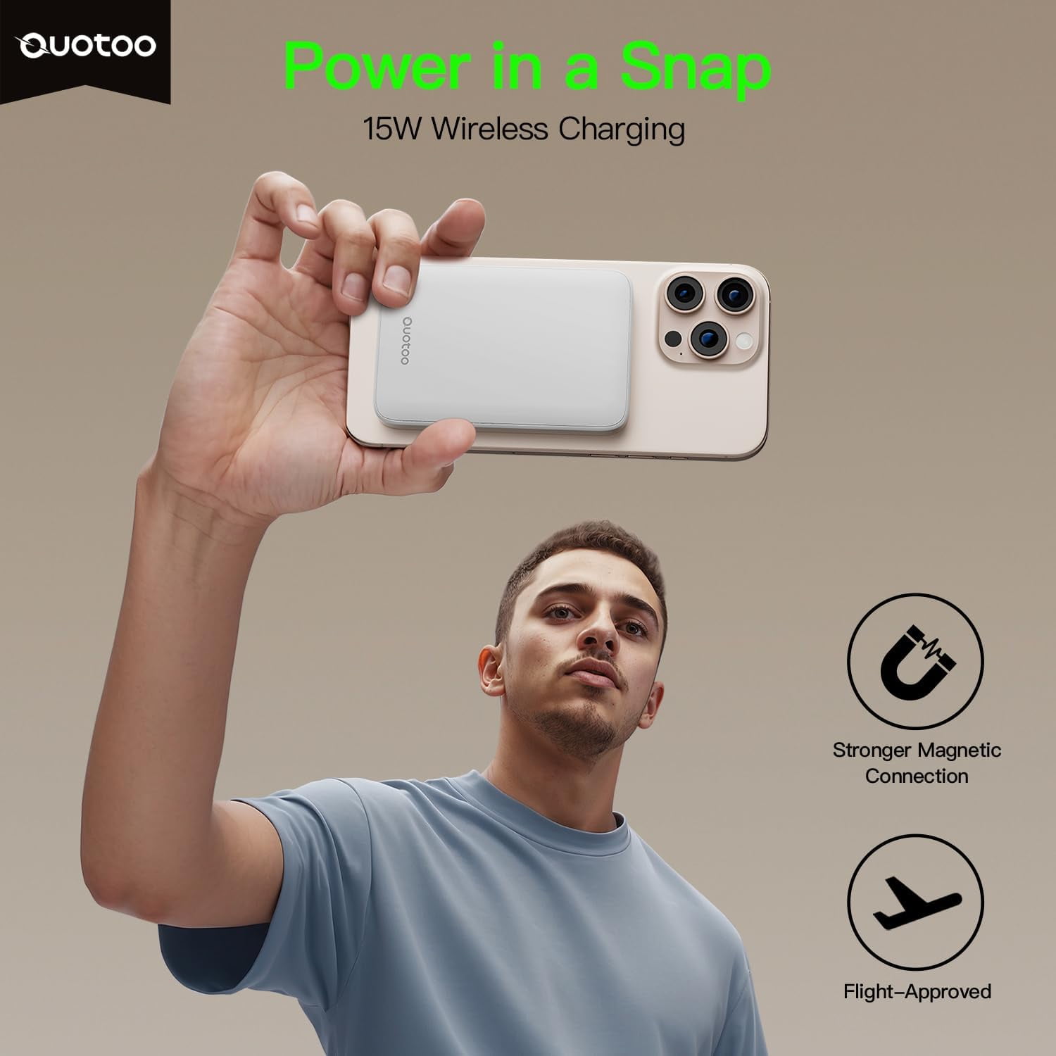 SLFS-2025 Magnetic 15W Power Bank for iPhone,5000mAh Magsafe Battery ...