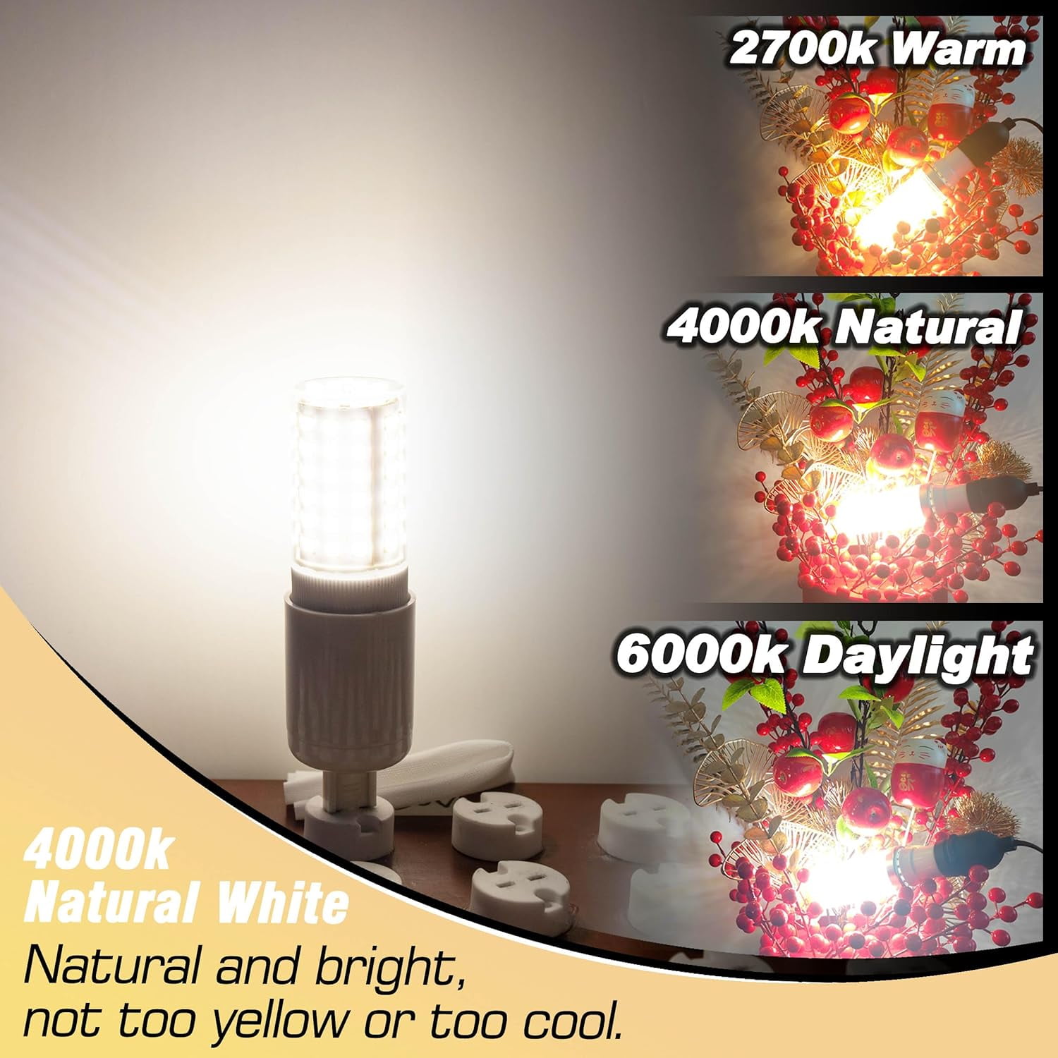 SLFS-E26 10W LED Candelabra Light Bulb 4000K Natural White 1200lm 100W ...