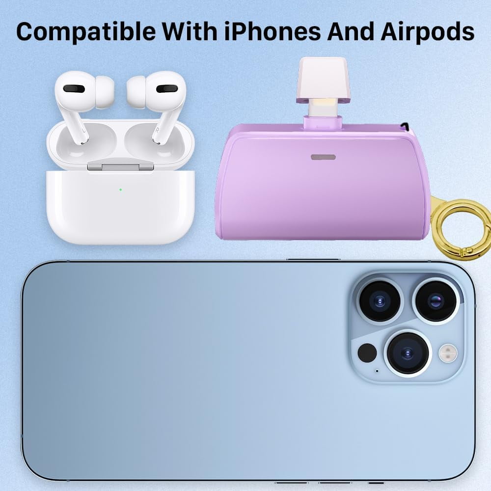 SLFS-Keychain Portable Charger 2500mAh, Cell Phone Portable Power Bank ...