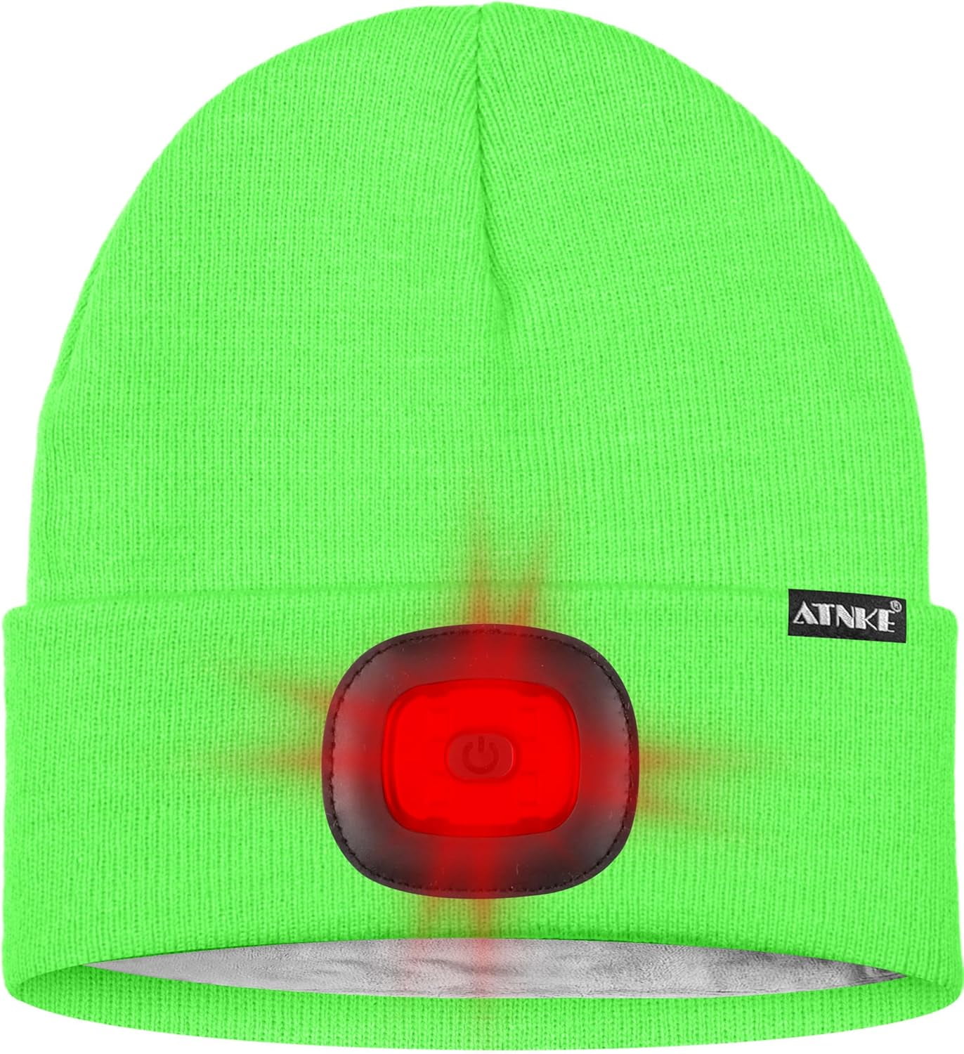 SLFS-LED Lighted Beanie Hat,USB Rechargeable 8 LED Red Glow Flashing ...