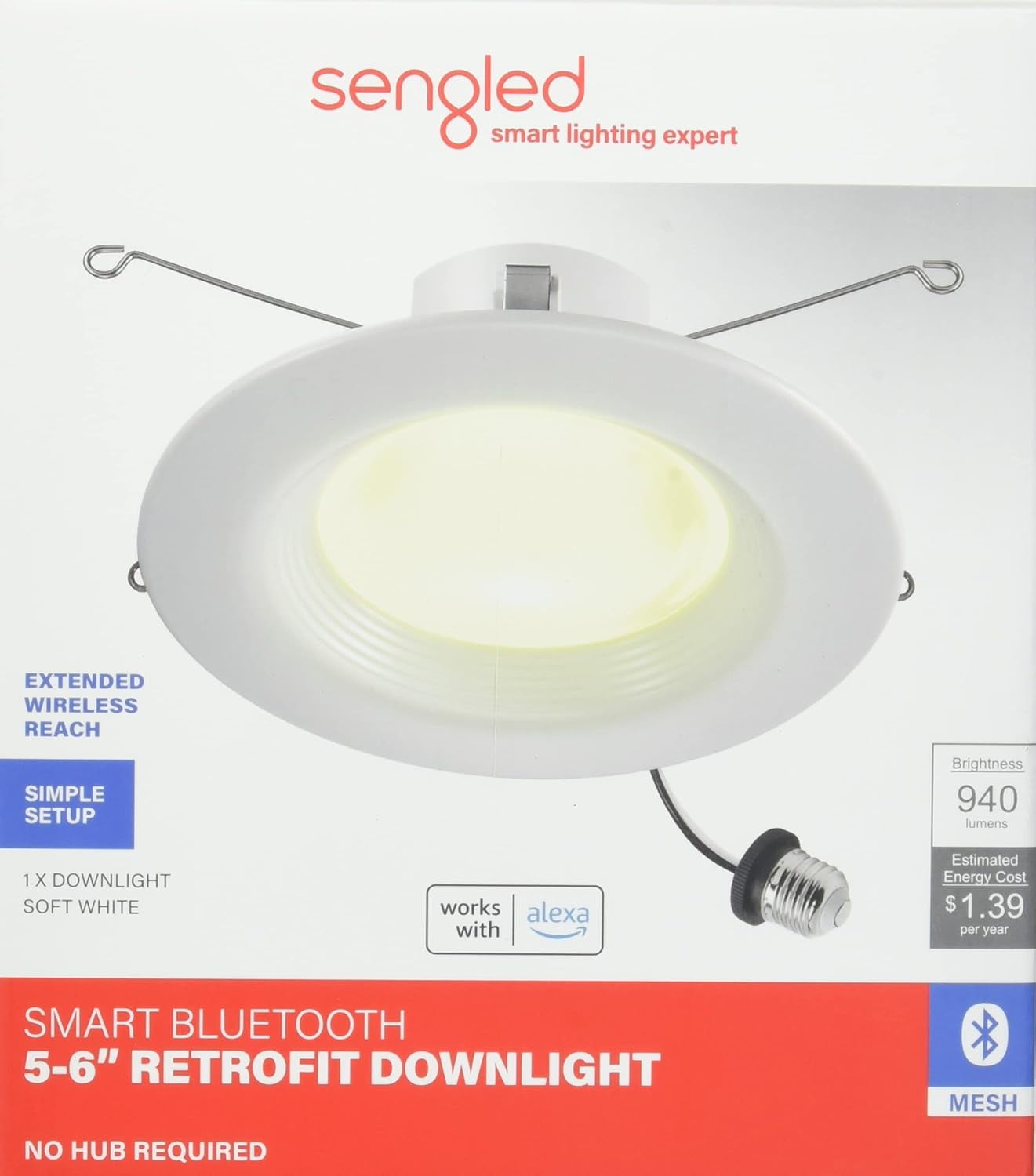SLFS-Smart Recessed Lighting, 5/6 inch, S1 Auto Pairing with Alexa ...