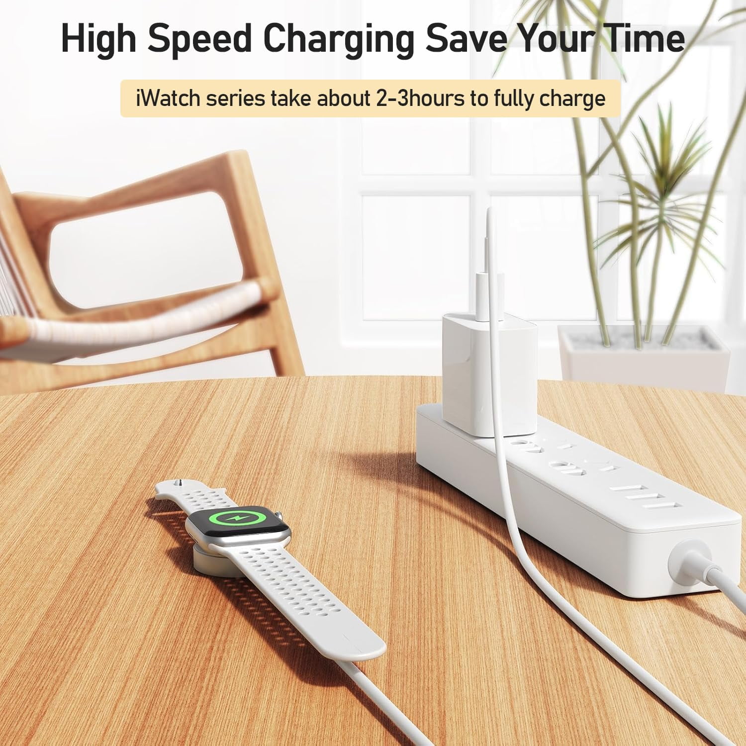 SLFS-Upgraded Apple Watch Charger, Portable Fast Wireless Magnetic ...