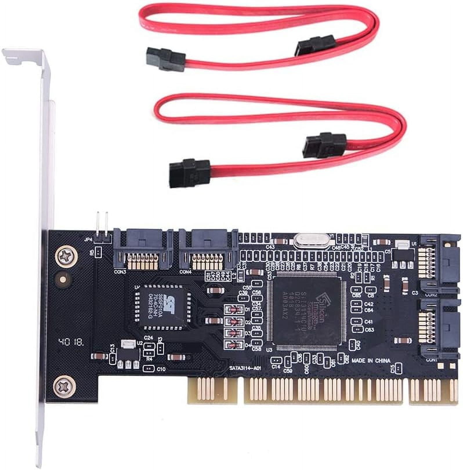 SLGHLSAHG 4 Ports PCI SATA Controller Internal Expansion Card with Two ...