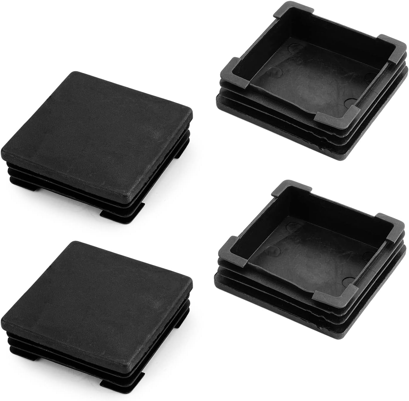 SLGHLSAHG 4Pcs 70x70mm(2.76inch) Plastic Tubing Plug Square Post End ...