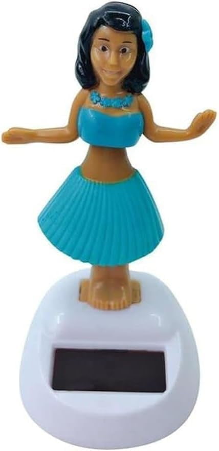 SLGHLSAHG Blue Solar Powered Dancing Hula Girl Dashboard Decorations ...