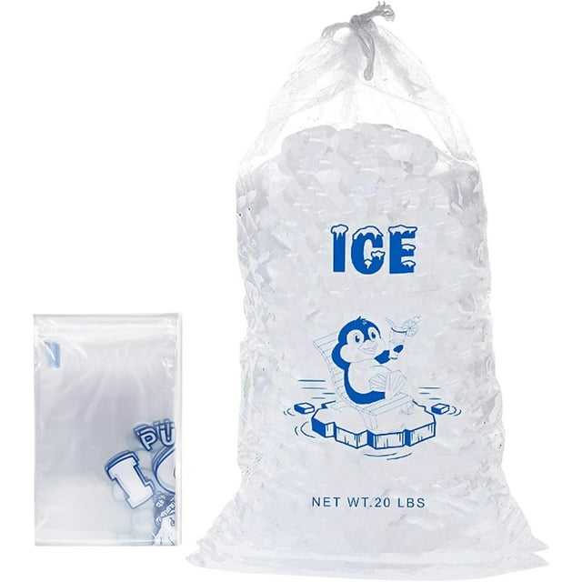 SLGHLSAHG Ice Bags with Drawstring, 8/10/20 lb Heavy-Duty Bag of Ice ...