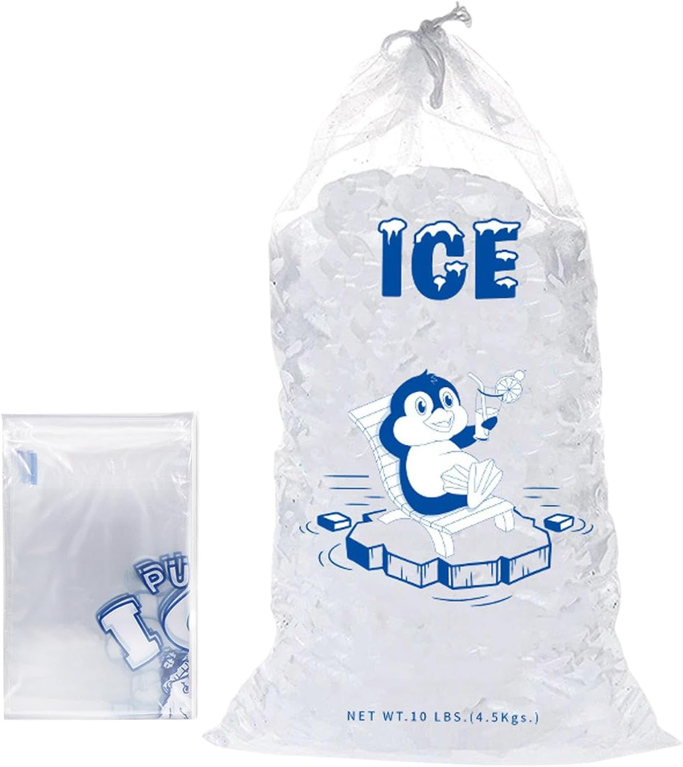 SLGHLSAHG Ice Bags with Drawstring, 8/10/20 lb Heavy-Duty Bag of Ice ...