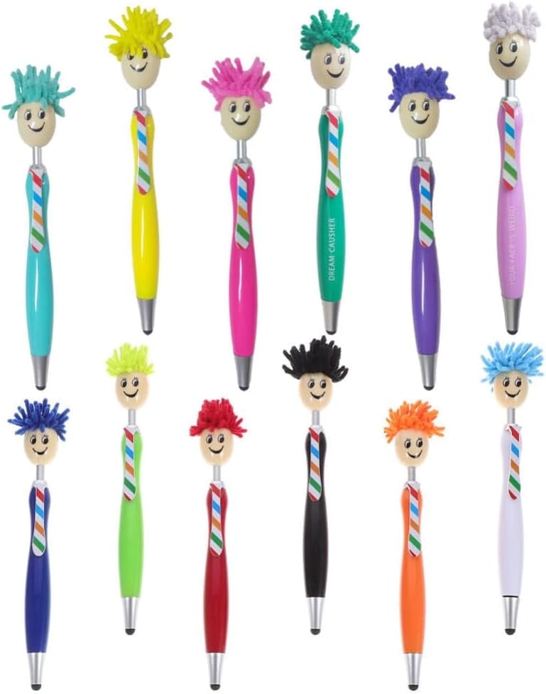 SLGHLSAHG Mop Head Pens, 12pcs Screen Cleaner Stylus Pens 3 in 1 Stylus ...