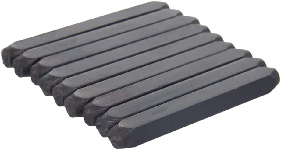 SLGHLSAHG Number Metal Stamp Set, 0.16" 4mm Digital 0 to 9, Wood ...