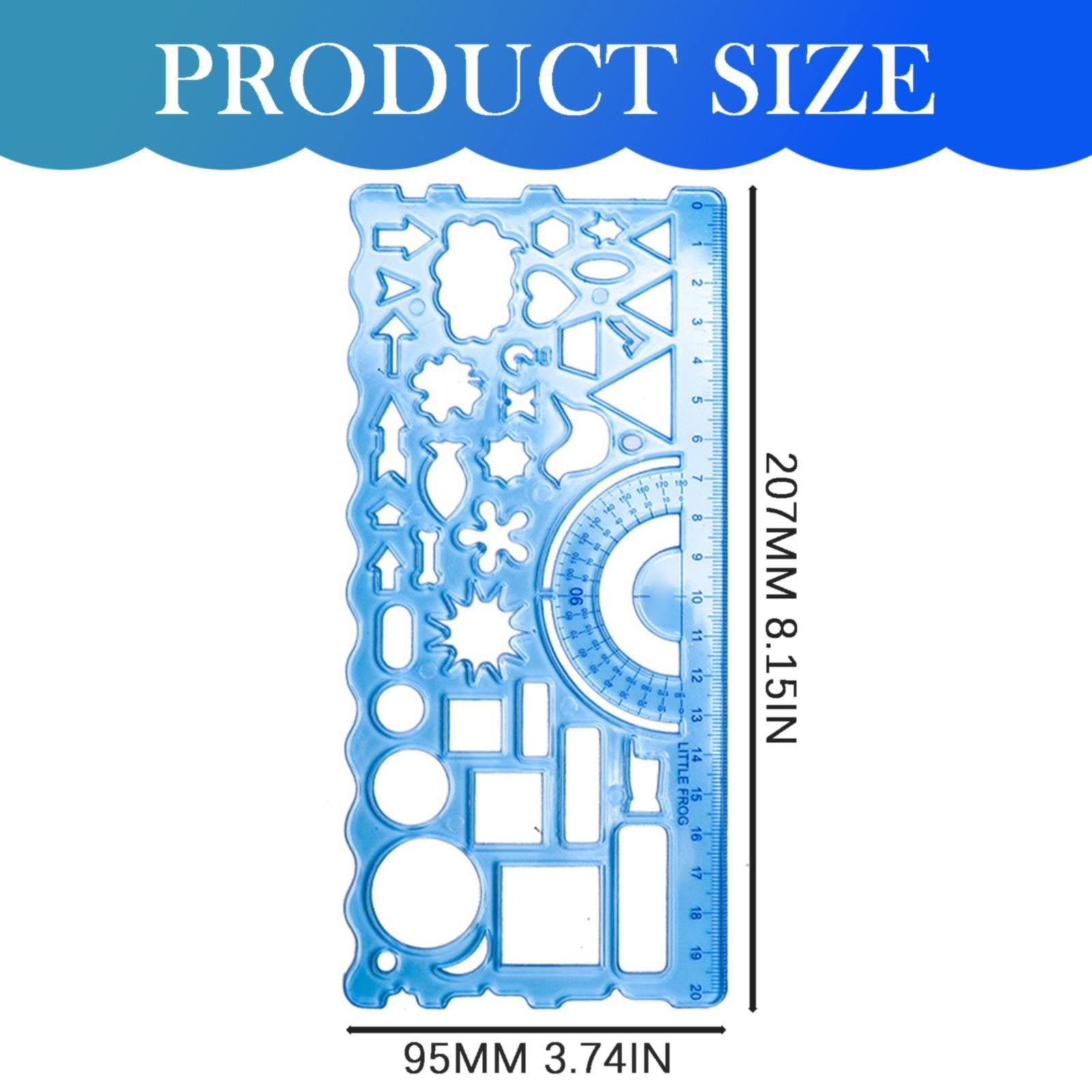 SLHLJlin 2 Pcs Geometric Drawings Templates Multi Shaped Drafting ...