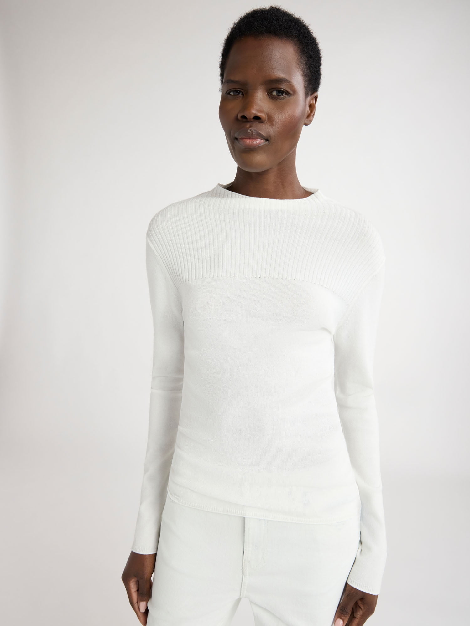 Scoop Woman's Slim Funnel Neck Sweater, Lightweight, Sizes XS-XXL ...