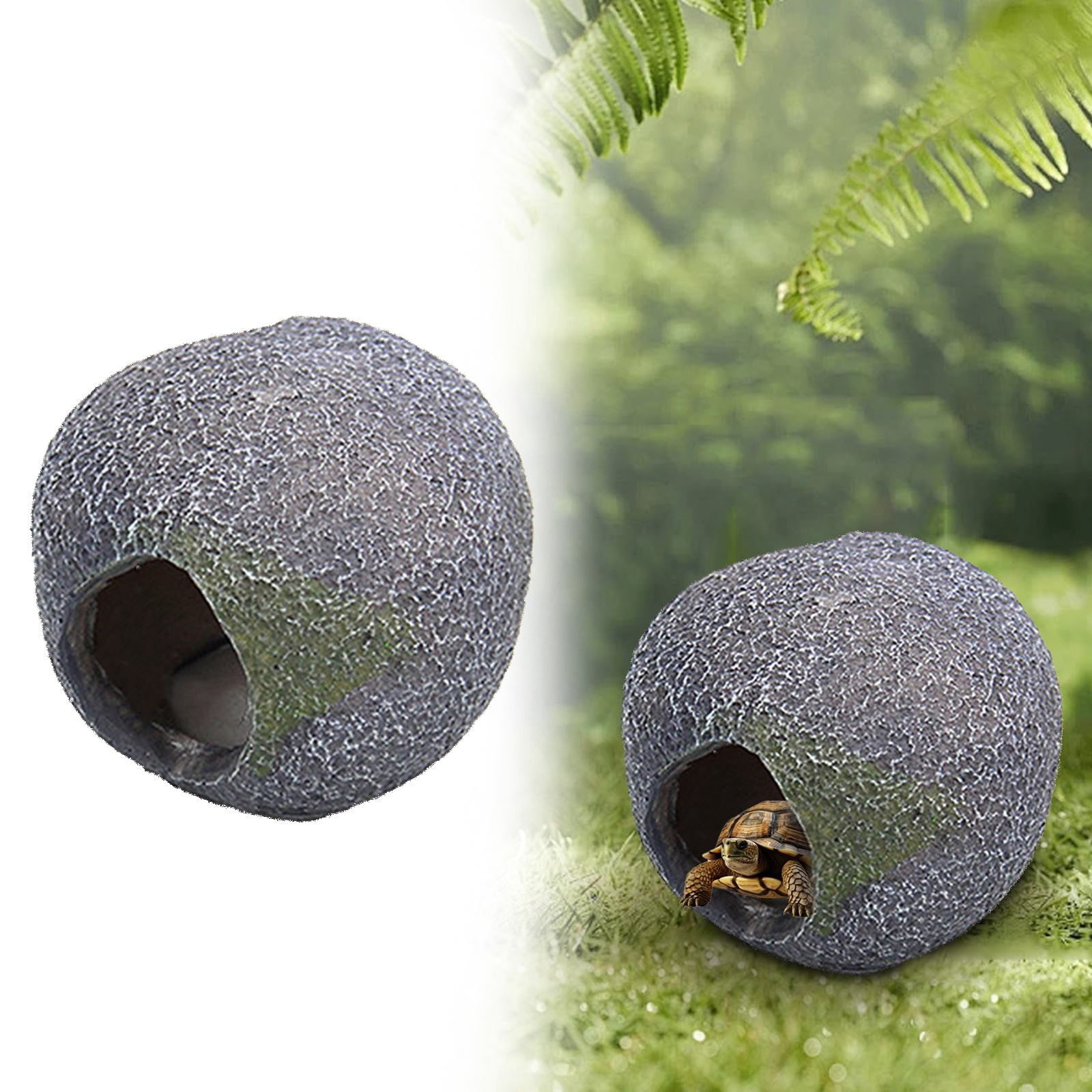 ZBFJINX Resin Gray Reptile Avoids Larval Tortoise Nest Pet Frog Turtle ...