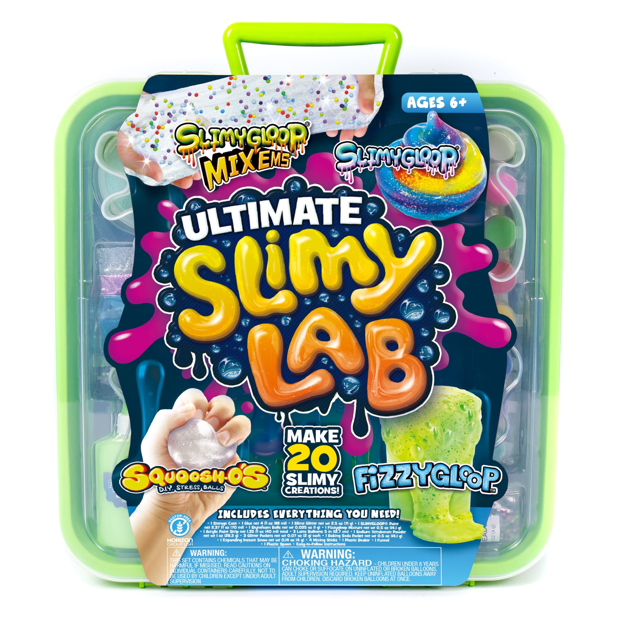 SLIMYGLOOP Ultimate Multicolor Slimy Laboratory, 4-in-1 DIY Slime ...