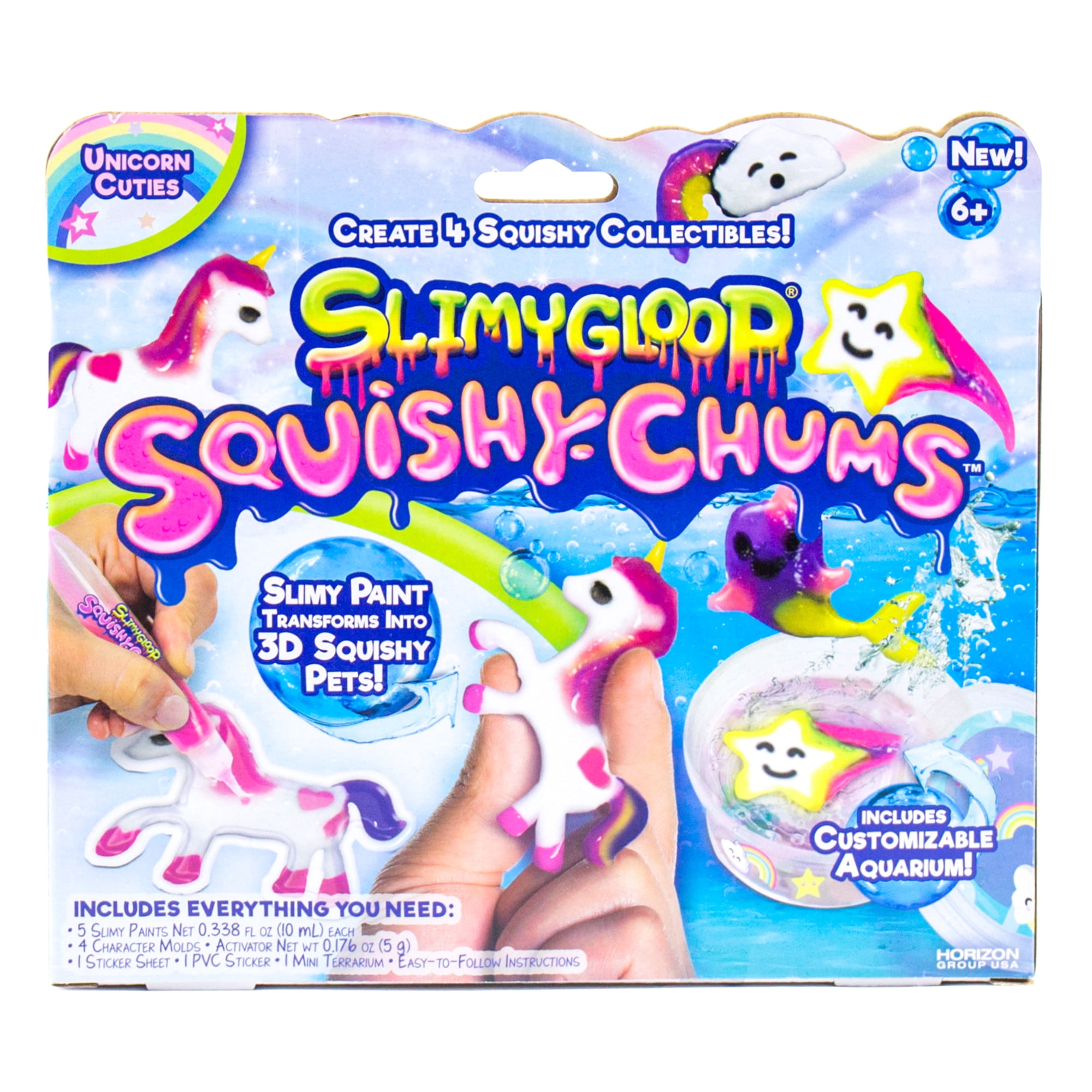 SLIMYGLOOP® Unicorn Cuties Squishy Chums, Slime Toys, Ages 6+, D.I.Y ...