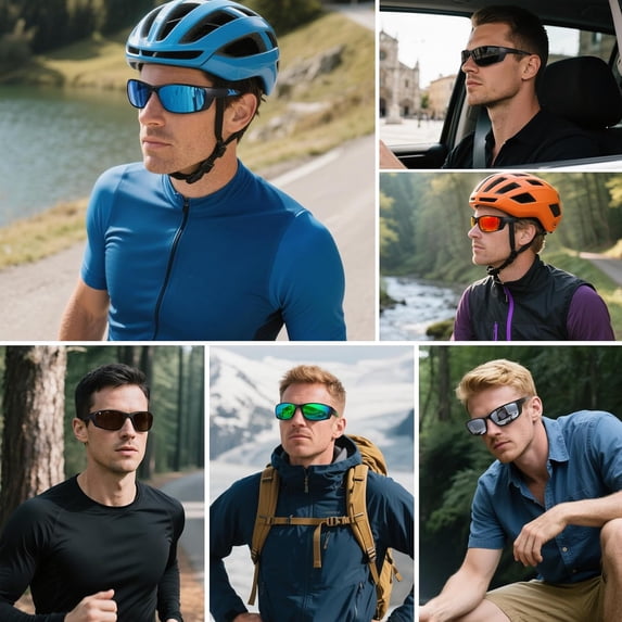 SLKOHDZ-Sports Polarized Sunglasses for Men Women UV Protective Driving ...