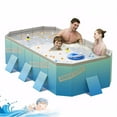 SLLINGLUO Foldable Swimming Pool Kiddie Pool Above Ground Pool for Adult & Kids, 102in - Walmart.com