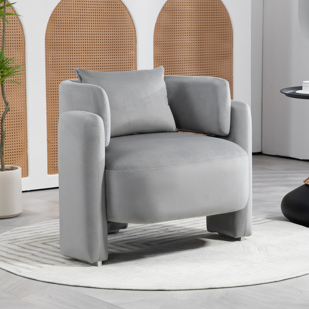 SLLK Cloud sitting velvet single chair - Italian minimalist design ...