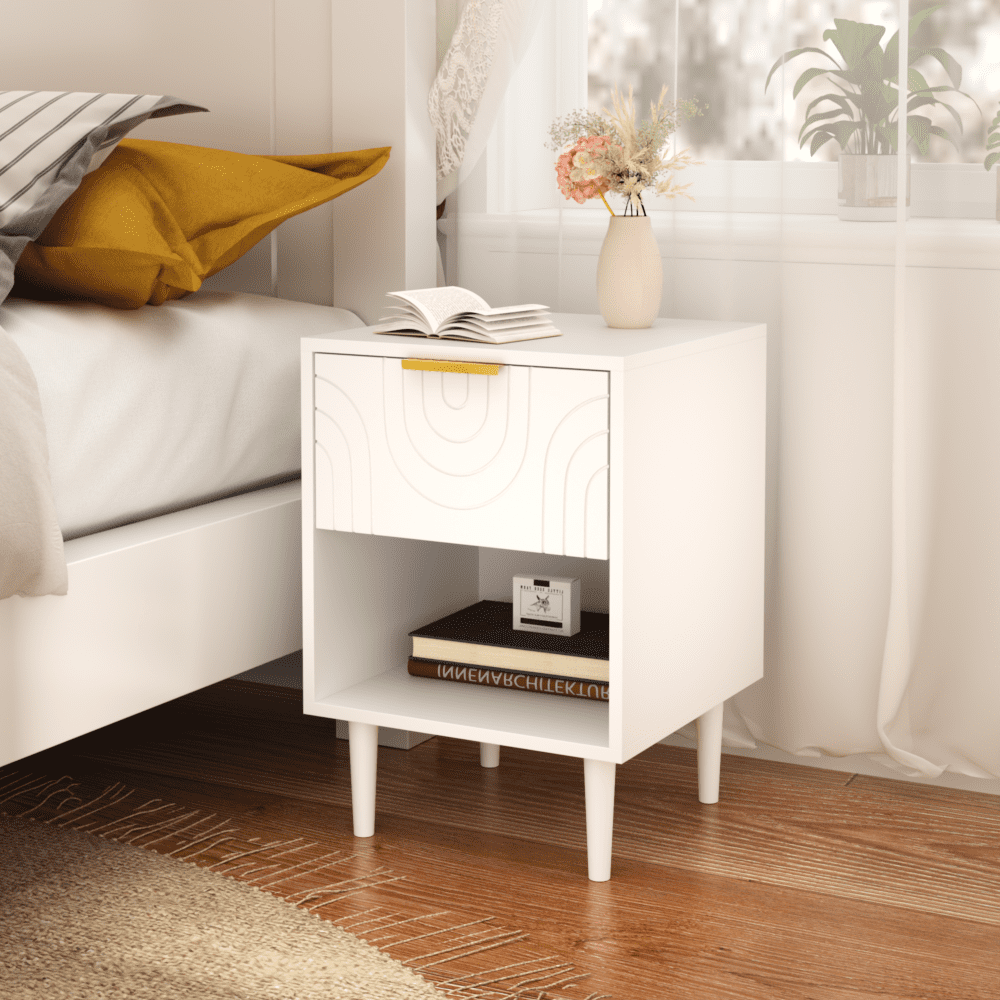 SLLK Minimalist and luxurious storage edge -22 inch pearl white baked ...