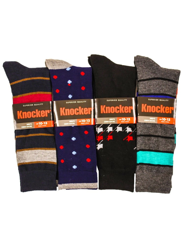 SLM Men's 4 Pairs of Colorful Fashion Pattern Dress Socks - Walmart.com