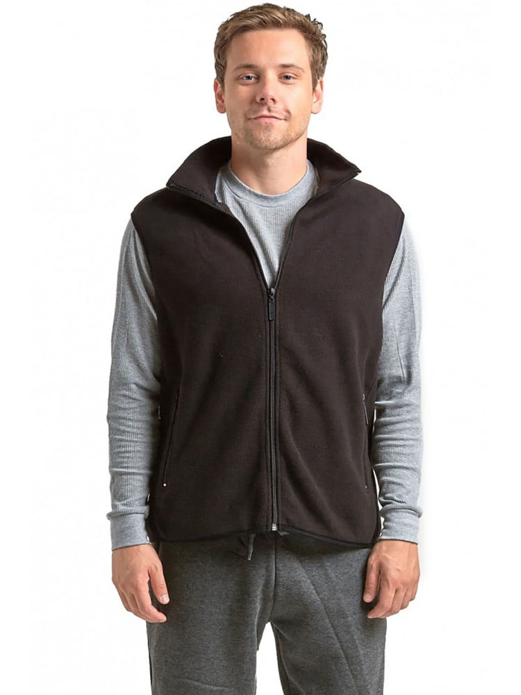 SLM Men's Polar Fleece Zip Up Vest Warm Soft Pullover Gift - Walmart.com