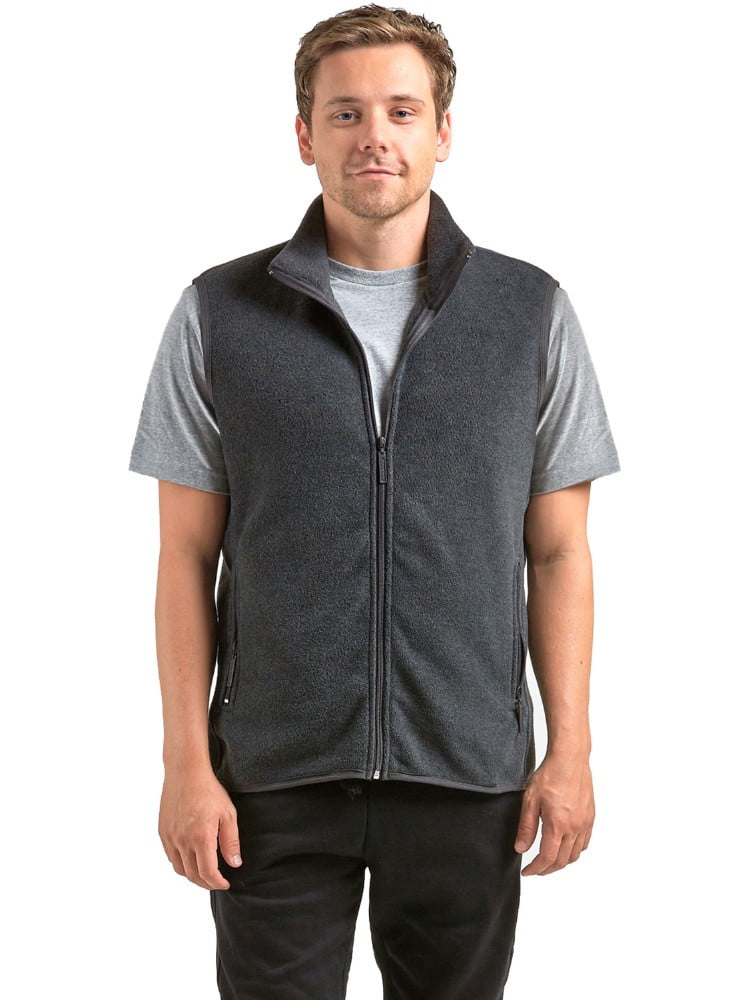SLM Men's Polar Fleece Zip Up Vest Warm Soft Pullover Gift - Walmart.com