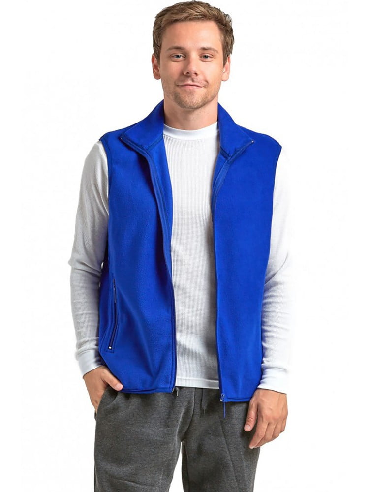 SLM Men's Polar Fleece Zip Up Vest Warm Soft Pullover - Walmart.com
