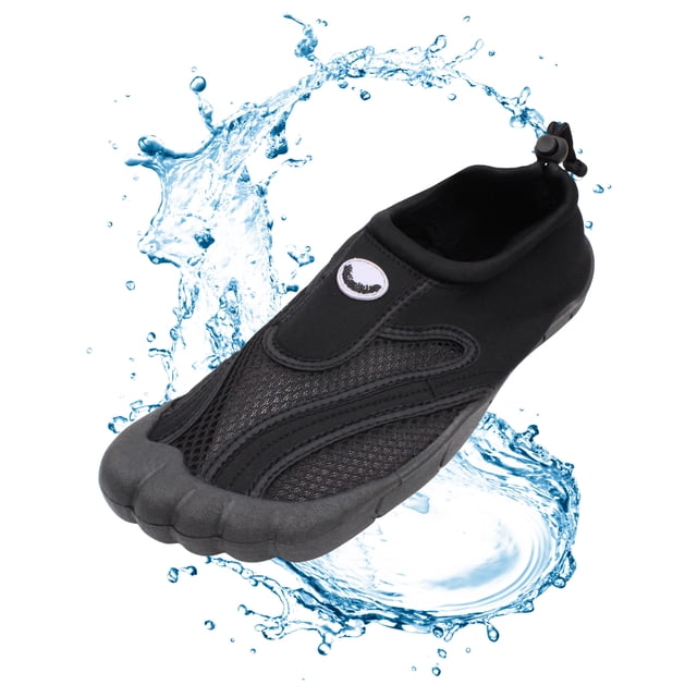 SLM Men's Water Shoes Toe Slide Aqua Socks Slip-On for Swim Beach Quick ...